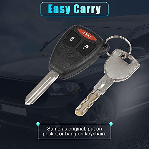 X AUTOHAUX 315MHz KOBDT04A Smart Proximity Replacement Keyless Entry Remote Car Key Fob for Dodge Caliber Dakota Durango Magnum Nitro for Ram 1500 2500 3500 4500 5500 3 Buttons Key