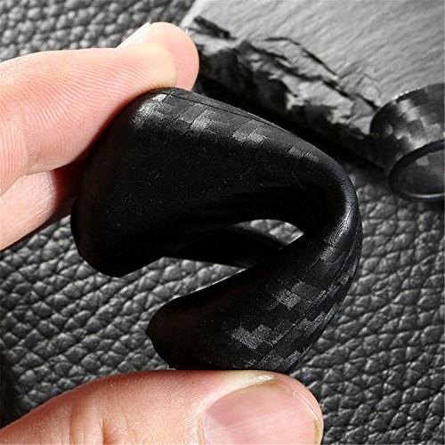 M.JVisun Soft Silicone Rubber With Carbon Fiber Texture Pattern Skin Cover Protector For Volkswagen Fob, Car Keyless Entry Remote Key Fob Case For VW Volkswagen 2 3 Buttons Fob Remote Key - Black