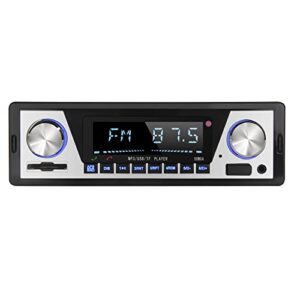 single din car stereo – radio coche with bluetooth | usb playback & charging – dual knob car audio: support sd | aux | app control | mp3 player | fm radio receiver