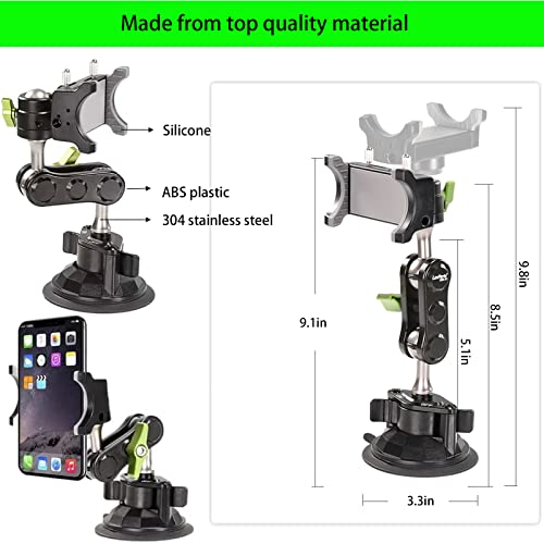 Gzcvba Universal Ball Head Arm for Phone - 360° Rotating Universal Car Phone Mount - Suction Cup Phone Holder for Car - Universal Ball Head Basic Sucker Arm for Phone