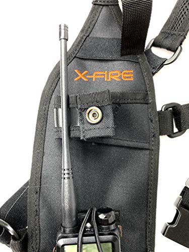 X-FIRE® Radio Vest Universal Holder Rig for Portable Two-Way Radios