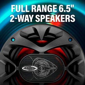 BOSS Audio Systems CH6520 Car Speakers - 250 Watts of Power Per Pair, 125 Watts Each, 6.5 Inch, Full Range, 2 Way, Sold in Pairs, Black