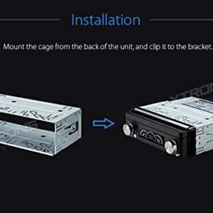 XTRONS Universal Single Din 1 Din Stereo Radio Replacement Fitting Cage Kit Installation