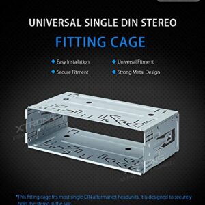 XTRONS Universal Single Din 1 Din Stereo Radio Replacement Fitting Cage Kit Installation