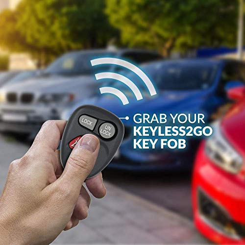 Keyless2Go Replacement for Keyless Entry Car Key Fob Vehicles That Use 3 Button KOBLEAR1XT 15042968 Remote, Self-programming