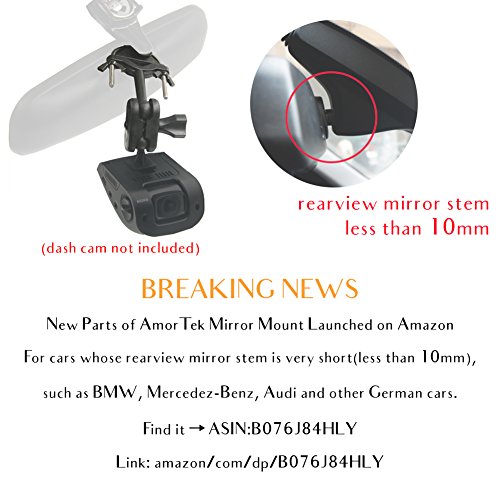 Dash Cam Mirror Mount Kit for Rexing V1,Falcon F170,Z-Edge,Old Shark,YI,Kdlinks X1,VANTRUE and Most Dash Camera and Car Camera