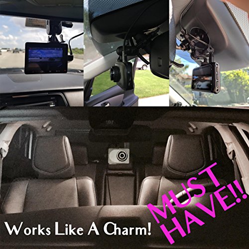 Dash Cam Mirror Mount Kit for Rexing V1,Falcon F170,Z-Edge,Old Shark,YI,Kdlinks X1,VANTRUE and Most Dash Camera and Car Camera