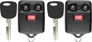 keylessoption keyless entry remote control fob uncut blank car ignition key for gq43vt11t, cwtwb1u345 (pack of 2)