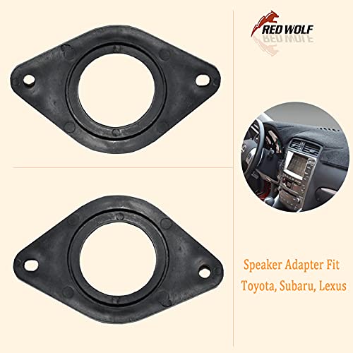 RED WOLF Tweeter Speaker Adapter Spacer Rings 1.5 Inch Cutout Replace Center Dashboard Speaker Select for Toyota Tacoma 4Runner 2005-2023, Subaru WRX Forester 2015-2022 Install Front Dash Tweeter