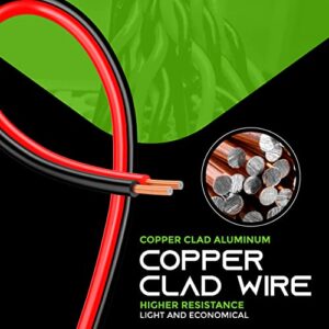 GearIT 14 Gauge Wire (100ft - Black/Red) GPT Automotive Primary Bonded Wire - Copper Clad Aluminum CCA - Car Audio, Speaker Wire, Trailer Harness, Electrical - 100 Feet Total 14ga awg