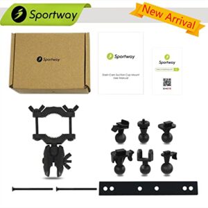 Sportway Dash Cam Mount, S70 Mirror Dash Camera Mount Holder with 6pcs Joints for Rove APEMAN CHORTAU Roav Nexar iiwey YI Z-Edge Old Shark KDLINKS Crosstour Falcon Zero... Most Car Dash Cameras