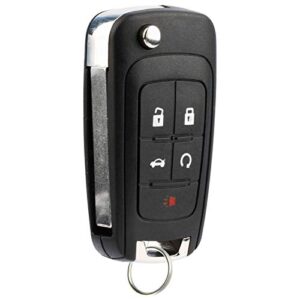 keylessoption flip remote key fob 5btn remote start for gm (oht01060512)