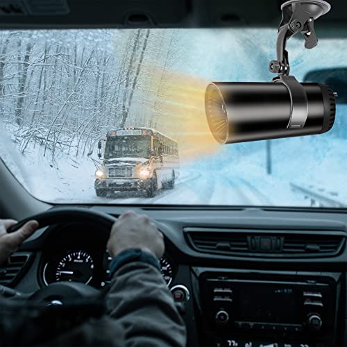 Car Heater - Portable Windshield Defogger and Defroster - 12 V 12.5A Auto Fast Heating Cooling Fan - Safe Efficient Fast - for Easy Defrost and Demist Removal