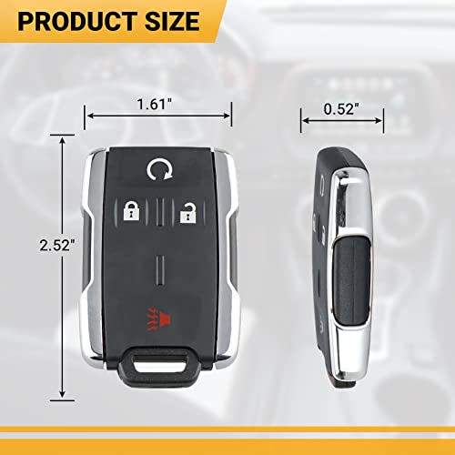 Keyless Entry Remote Control Car Key Fob Compatible with Chevy Silverado/Colorado/GMC Sierra 1500 2500 HD 3500 HD 2014 2015 2016 2017 2018 2019 2020/Canyon 4 Buttons Car Key Replacement M3N32337100