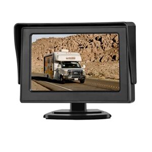 Backup Camera Monitor, NILOGHAP 5''High Definition TFT LCD Monitor Display Screen for Parking Rear View Backup Camera with 2 Optional Bracket, Backup Camera Monitor Only for Car Truck Van Camping