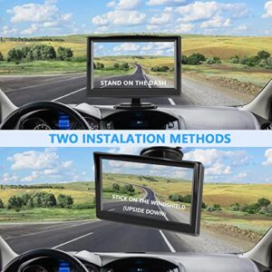 Backup Camera Monitor, NILOGHAP 5''High Definition TFT LCD Monitor Display Screen for Parking Rear View Backup Camera with 2 Optional Bracket, Backup Camera Monitor Only for Car Truck Van Camping