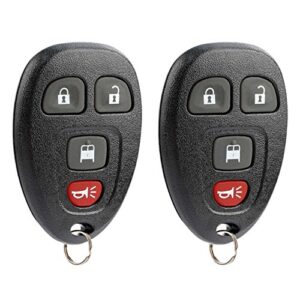 fits 2007-2014 chevy express/gmc savana keyless entry remote key fob 20877108, set of 2