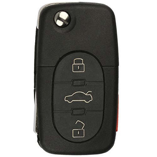 KeylessOption Keyless Entry Remote Control Car Key Fob Replacement for 4D0837231E, 4D0837231P, MYT8Z0837231