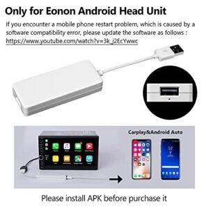 Eonon A0585 USB Dongle Android Auto and Car Play Autoplay for Eonon Android 10/ 8.0/8.1/9.0 Car Radio GA93 Car Stereo and GA9465,GA9480A,GA9453,GA9463,GA9451,GA9449 Etc.