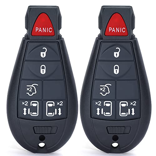 2× Key Fob Replacement Keyless Smart Remote Car Key Fob M3N5WY783X IYZ-C01C Fits for Chrysler Town and Country for Dodge Grand Caravan 2008 2009 2010 2011 2012 2013 2014 2015 2016 2017 2018 2019 2020