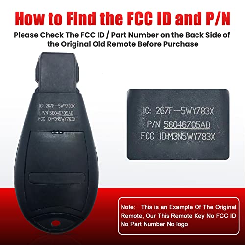 2× Key Fob Replacement Keyless Smart Remote Car Key Fob M3N5WY783X IYZ-C01C Fits for Chrysler Town and Country for Dodge Grand Caravan 2008 2009 2010 2011 2012 2013 2014 2015 2016 2017 2018 2019 2020