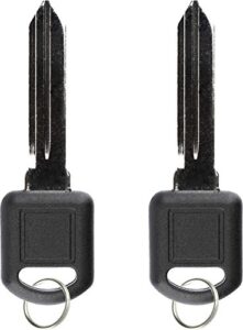 keylessoption replacement uncut ignition car chip key transponder for gm chevy pontiac pk3, b97-pt (pack of 2)