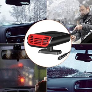 【2022 NEW】Portable Car Heater,2 in 1 Auto Car Heater, Fast Heating Defrost Defogger Cooling Car 12V Lighter Heater 60 Second Plug in Car Cig Lighter Demister, Car Fan Windshield Defroster