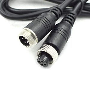 Hxchen 1M/3FT Car 4-Pin Aviation Video Extension Cable for CCTV Rearview Camera Truck Trailer Camper Bus Motorhome Vehicle Backup Monitor Waterproof Shockproof System