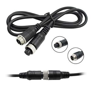 Hxchen 1M/3FT Car 4-Pin Aviation Video Extension Cable for CCTV Rearview Camera Truck Trailer Camper Bus Motorhome Vehicle Backup Monitor Waterproof Shockproof System