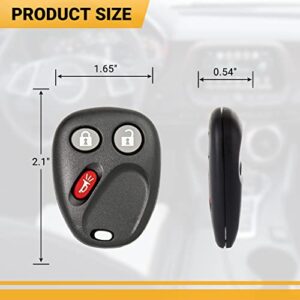 Keyless Entry Car Key Fob Compatible with Chevy Silverado/Tahoe/Avalanche 2003 2004 2005 2006 GMC Sierra/Yukon 2 Packs Replacement for LHJ011