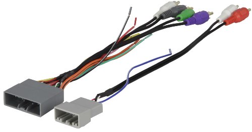 Scosche HA13B Compatible with 2006-11 Honda Civic Amplified system Wire Harness / Connectors; 4CH RCA w/Sub Amp Input Wire Harness / Connector, Non-Navigation