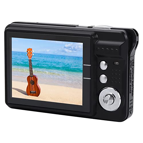 Digital Camera COMS Sensor 18MP, HD Digital Video Camera Auto Focus Camera with 8X Zoom, 2.7 Inch Screen, USB 2.0 Port, Builtin Speaker, Battery Operated, for Senior Kids(Black)