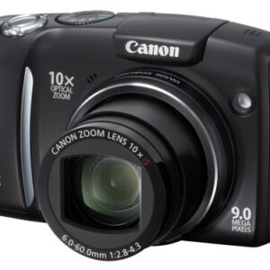 Canon Powershot SX110IS 9MP Digital Camera with 10x Optical Image Stabilized Zoom (Black)