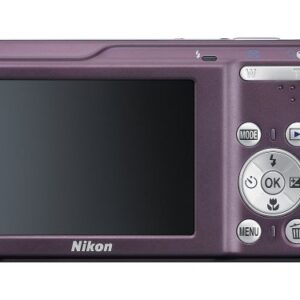 Nikon Coolpix S210 8MP Digital Camera with 3x Optical Zoom (Plum)