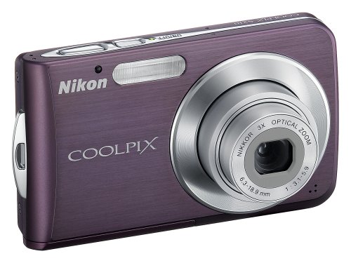 Nikon Coolpix S210 8MP Digital Camera with 3x Optical Zoom (Plum)