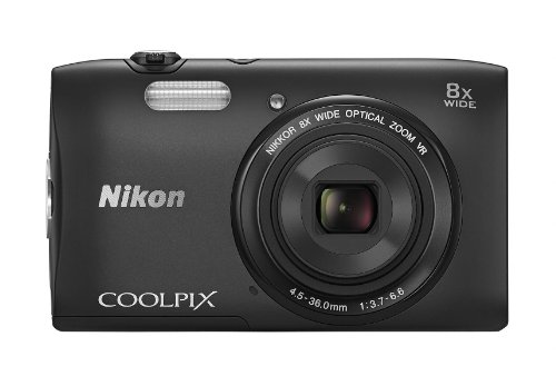 Nikon COOLPIX S3600 20.1 MP Digital Camera with 8x Zoom NIKKOR Lens and 720p HD Video (Black) (Discontinued by Manufacturer)