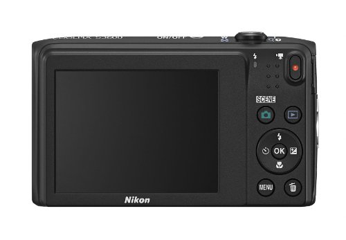 Nikon COOLPIX S3600 20.1 MP Digital Camera with 8x Zoom NIKKOR Lens and 720p HD Video (Black) (Discontinued by Manufacturer)