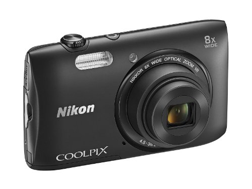 Nikon COOLPIX S3600 20.1 MP Digital Camera with 8x Zoom NIKKOR Lens and 720p HD Video (Black) (Discontinued by Manufacturer)