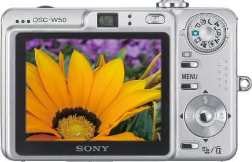 Sony Cybershot DSCW50 6MP Digital Camera with 3x Optical Zoom