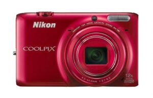 nikon coolpix s6500 wi-fi digital camera with 12x zoom (red)