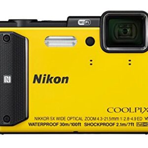 Nikon COOLPIX AW130 Waterproof Digital Camera with Built-In Wi-Fi (Yellow)