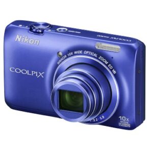 Nikon COOLPIX S6300 16 MP Digital Camera with 10x Zoom NIKKOR Glass Lens and Full HD 1080p Video (Blue)