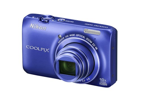 Nikon COOLPIX S6300 16 MP Digital Camera with 10x Zoom NIKKOR Glass Lens and Full HD 1080p Video (Blue)