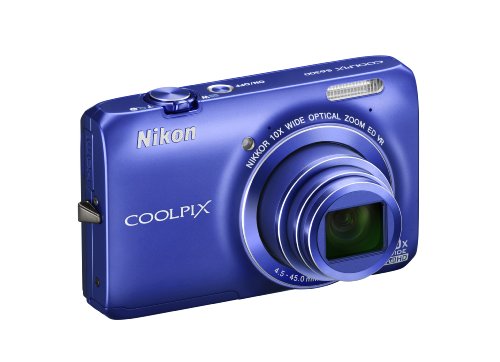 Nikon COOLPIX S6300 16 MP Digital Camera with 10x Zoom NIKKOR Glass Lens and Full HD 1080p Video (Blue)