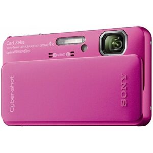 sony cyber-shot dsc-tx10 16.2 mp waterproof digital still camera with exmor r cmos sensor, 3d sweep panorama, and full hd 1080/60i video (pink)