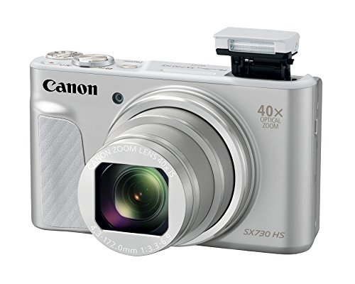 Canon Cameras US 1792C001Canon PowerShot SX730 Digital Camera w/40x Optical Zoom & 3 Inch Tilt LCD - Wi-Fi, NFC, & Bluetooth Enabled (Silver), 6.30 Inch x 5.80 Inch x 2.70 Inch