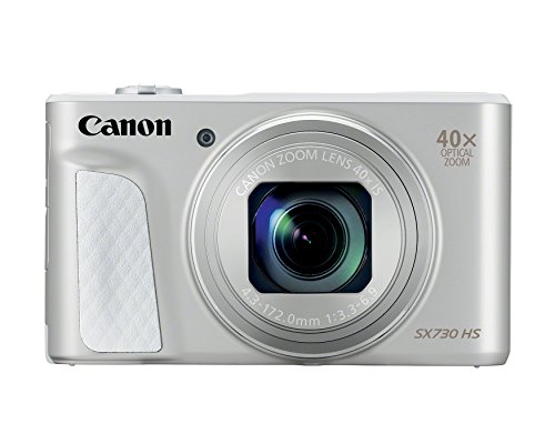 Canon Cameras US 1792C001Canon PowerShot SX730 Digital Camera w/40x Optical Zoom & 3 Inch Tilt LCD - Wi-Fi, NFC, & Bluetooth Enabled (Silver), 6.30 Inch x 5.80 Inch x 2.70 Inch