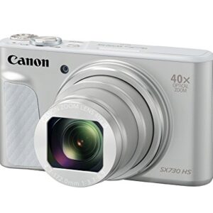 Canon Cameras US 1792C001Canon PowerShot SX730 Digital Camera w/40x Optical Zoom & 3 Inch Tilt LCD - Wi-Fi, NFC, & Bluetooth Enabled (Silver), 6.30 Inch x 5.80 Inch x 2.70 Inch