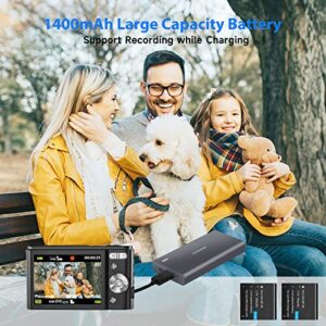 Digital Camera, Kids Camera with 32GB Sd Card, Autofocus FHD 1080p 48MP Compact Camera with 16x Digital Zoom, Vlogging YouTube Camera for Kids, Teens, Students, Girls, Boys, Adults, Beginners