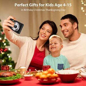 Digital Camera, Kids Camera with 32GB Sd Card, Autofocus FHD 1080p 48MP Compact Camera with 16x Digital Zoom, Vlogging YouTube Camera for Kids, Teens, Students, Girls, Boys, Adults, Beginners